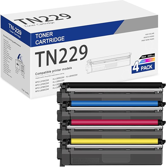 Brother Genuine TN229 Standard Yield Toner Cartridge 4-Pack – Seven ...